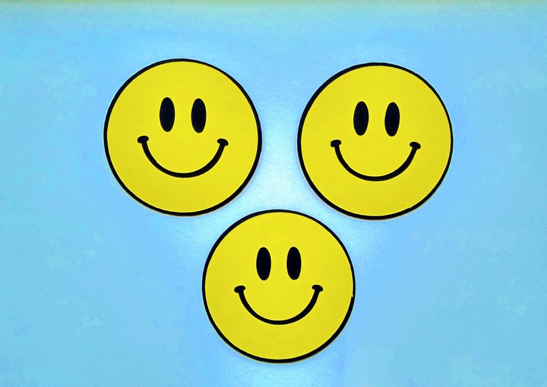 Happy Face Die Cut Paper Smiley Face Card Decoration Set | Etsy