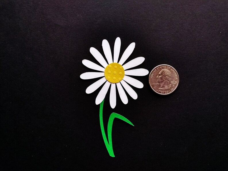 Daisy Die Cut Daisy Flower Paper Daisy Pkg of 6 | Etsy