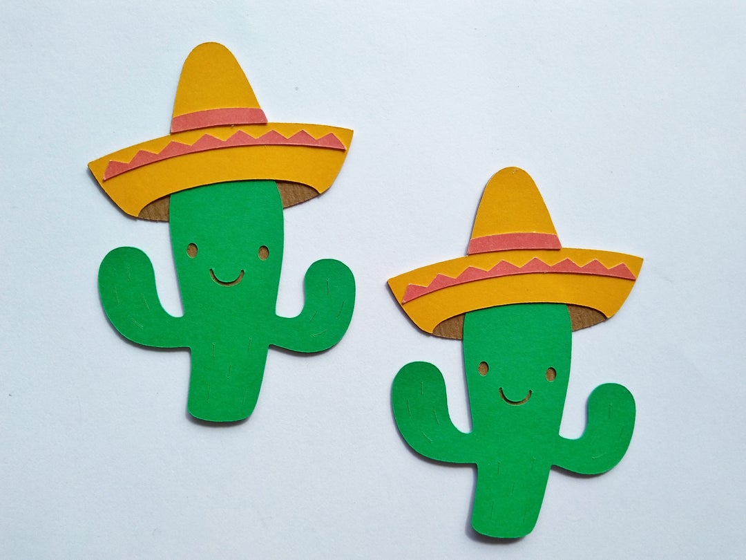Die Cut Cactus, Paper Cactus, Fiesta Decor - Set of 4 - Etsy