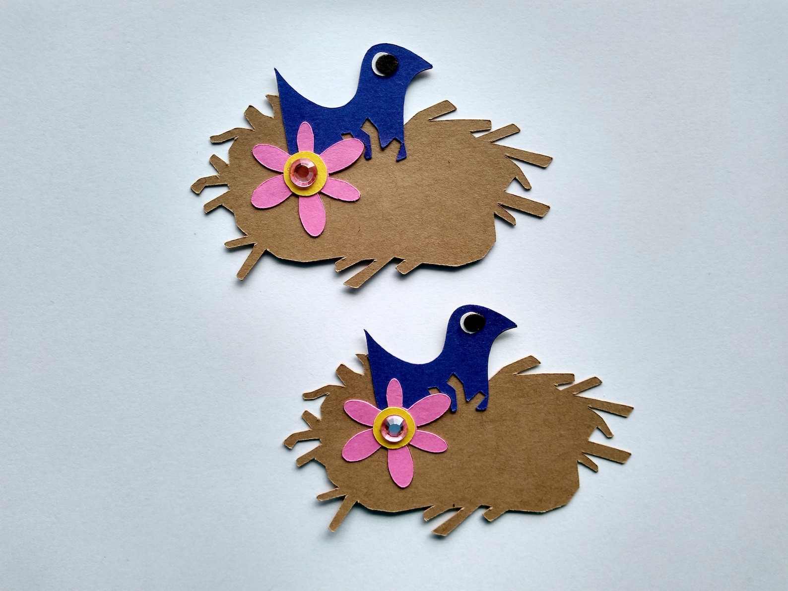 Paper Bird Bird Nest Die Cut Bird in Nest Set of 4 - Etsy