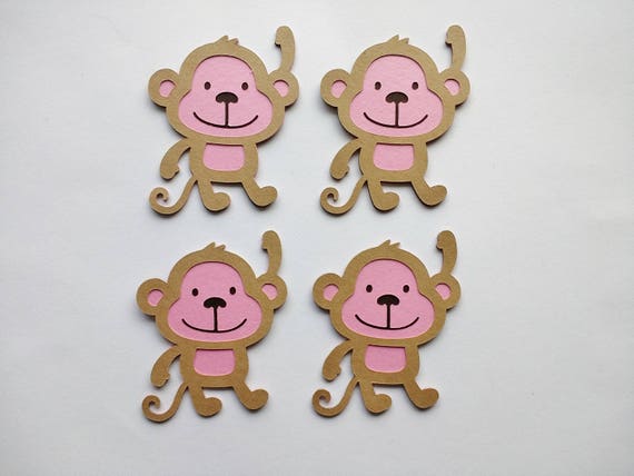 Monkey Cutout Paper Monkeys Monkey Die Cut Monkey | Etsy