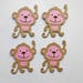 Monkey Cutout Paper Monkeys Monkey Die Cut Set of 6 | Etsy