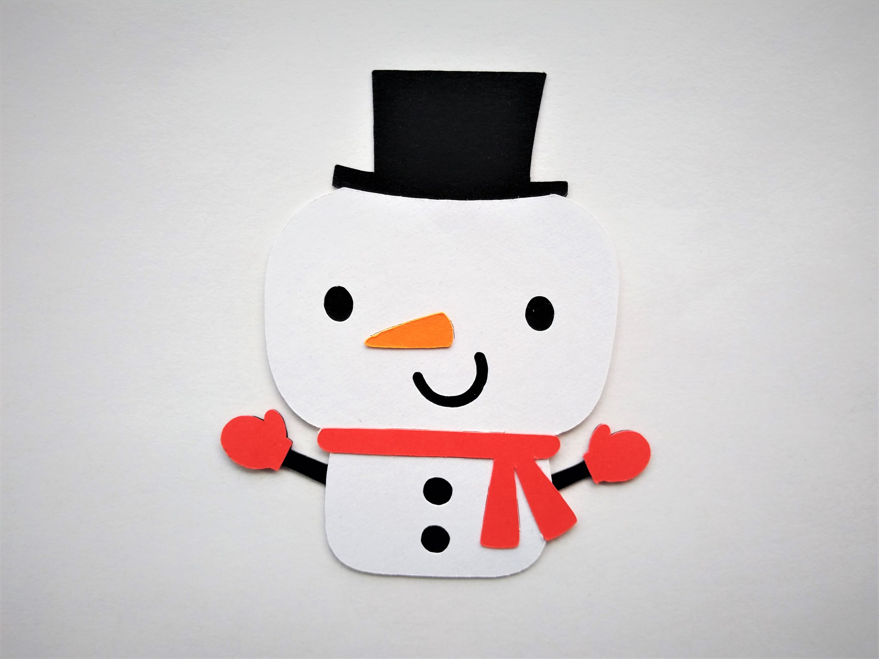 Snowman Die Cut Paper Snowman Decoration Set of 6 | Etsy