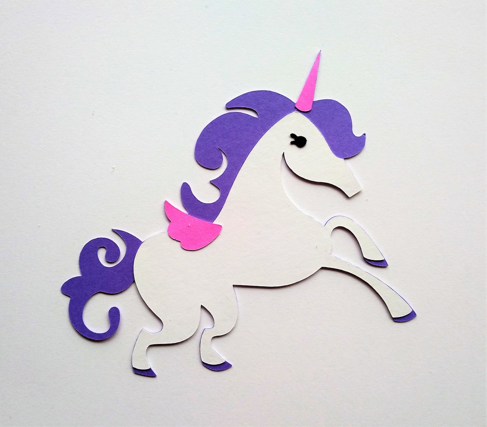 Paper Unicorn Unicorn Die Cut Unicorn Cutout Set of 4 - Etsy