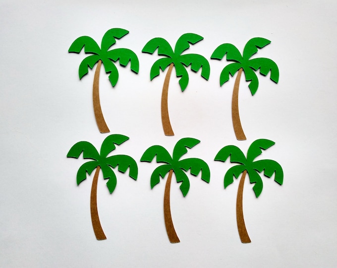 Palm Tree Decoration, Paper Palm Trees, Tree Cutouts Pkg of 6 - Etsy