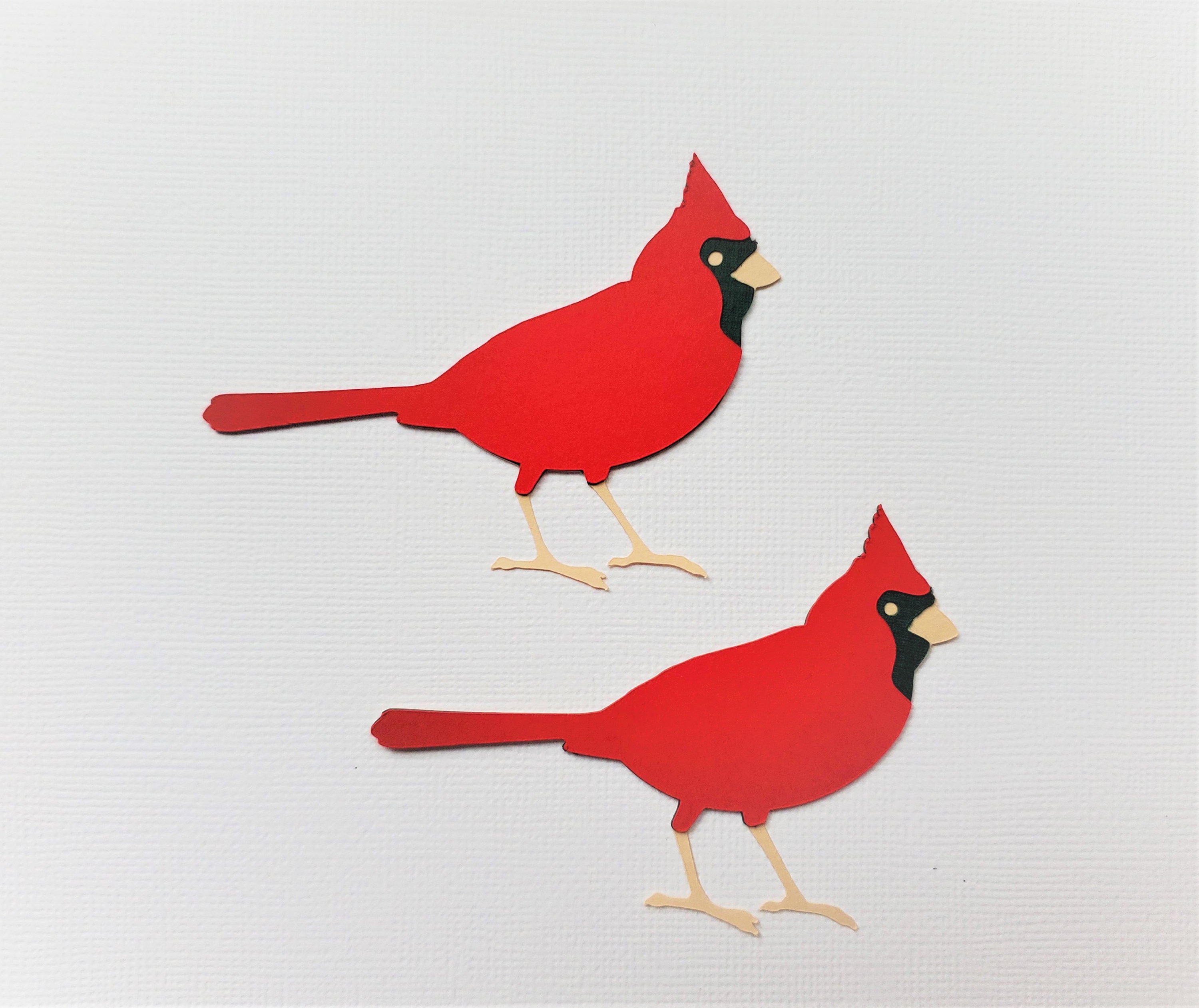 Cardinal Die Cut Red Cardinal Set of 6 - Etsy