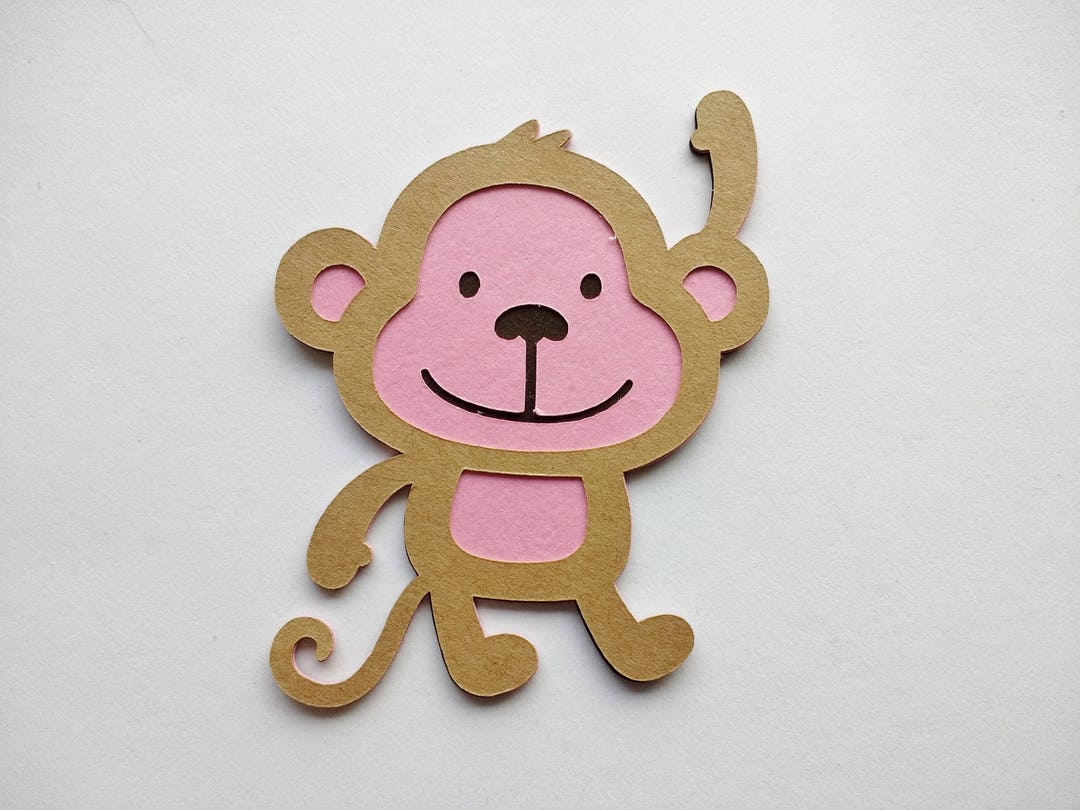 Monkey Cutout, Paper Monkeys, Monkey Die Cut Set of 6 - Etsy
