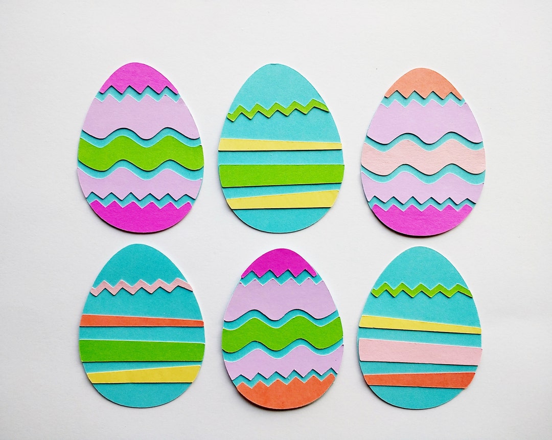 Paper Eggs, Easter Eggs, Easter Egg Cutout - Set of 6 - Etsy