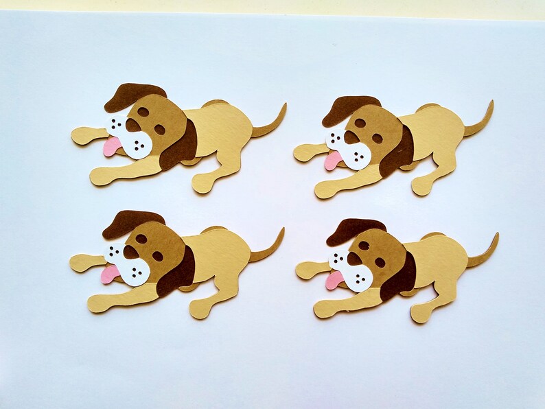 Paper Dog Dog Die Cut Dog Cutout Paper Pup Set of 4 - Etsy
