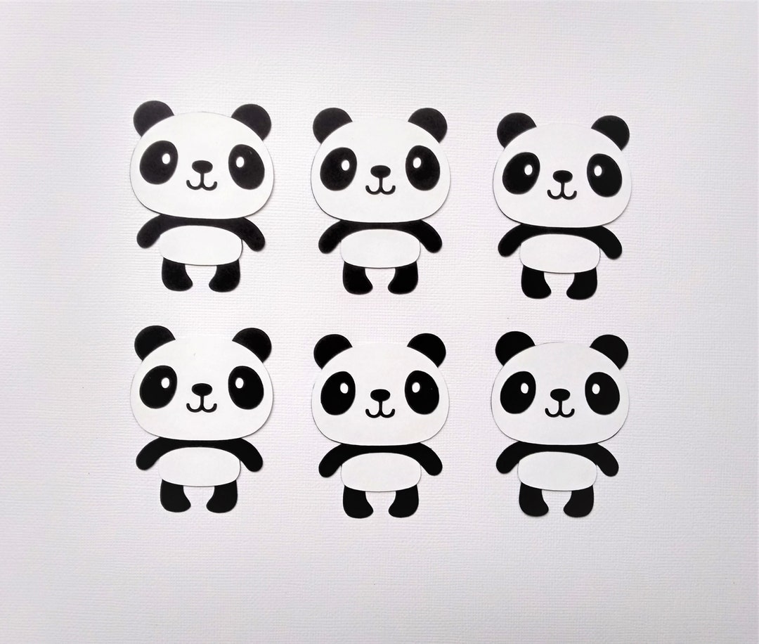 Panda Bear, Panda Die Cut - Set of 6 - Etsy