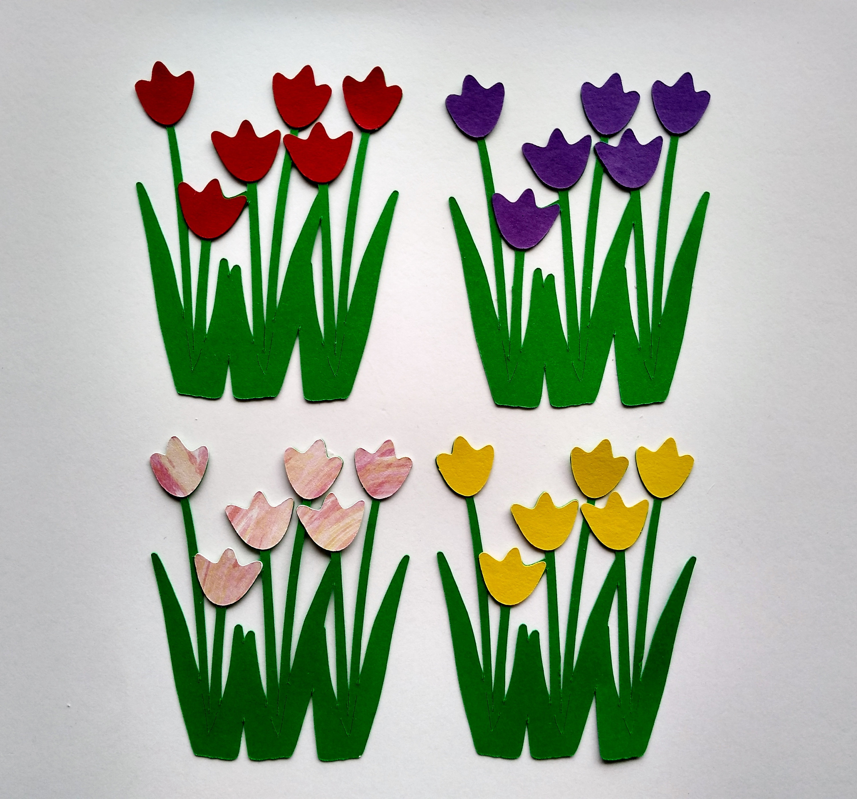Paper Tulips, Die Cut Tulips - Set of 4 - Etsy