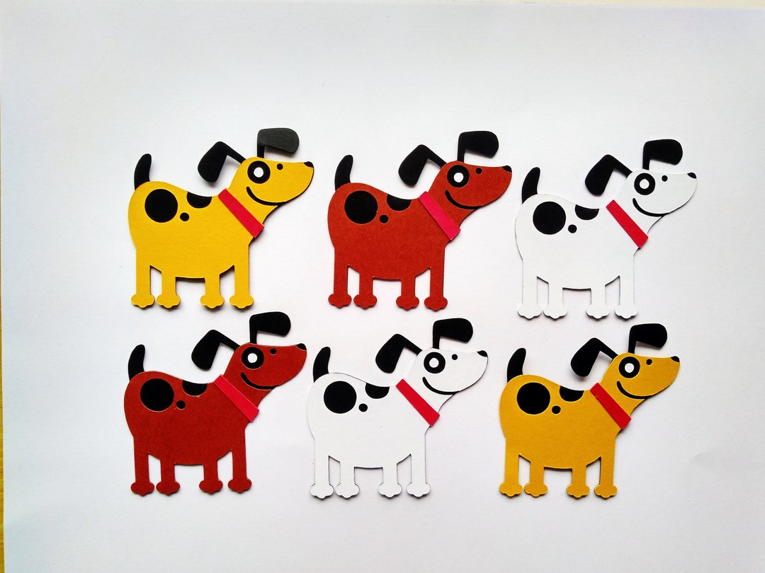 Cardstock Dog Cutouts, Party Decorations (set of 6) - Etsy