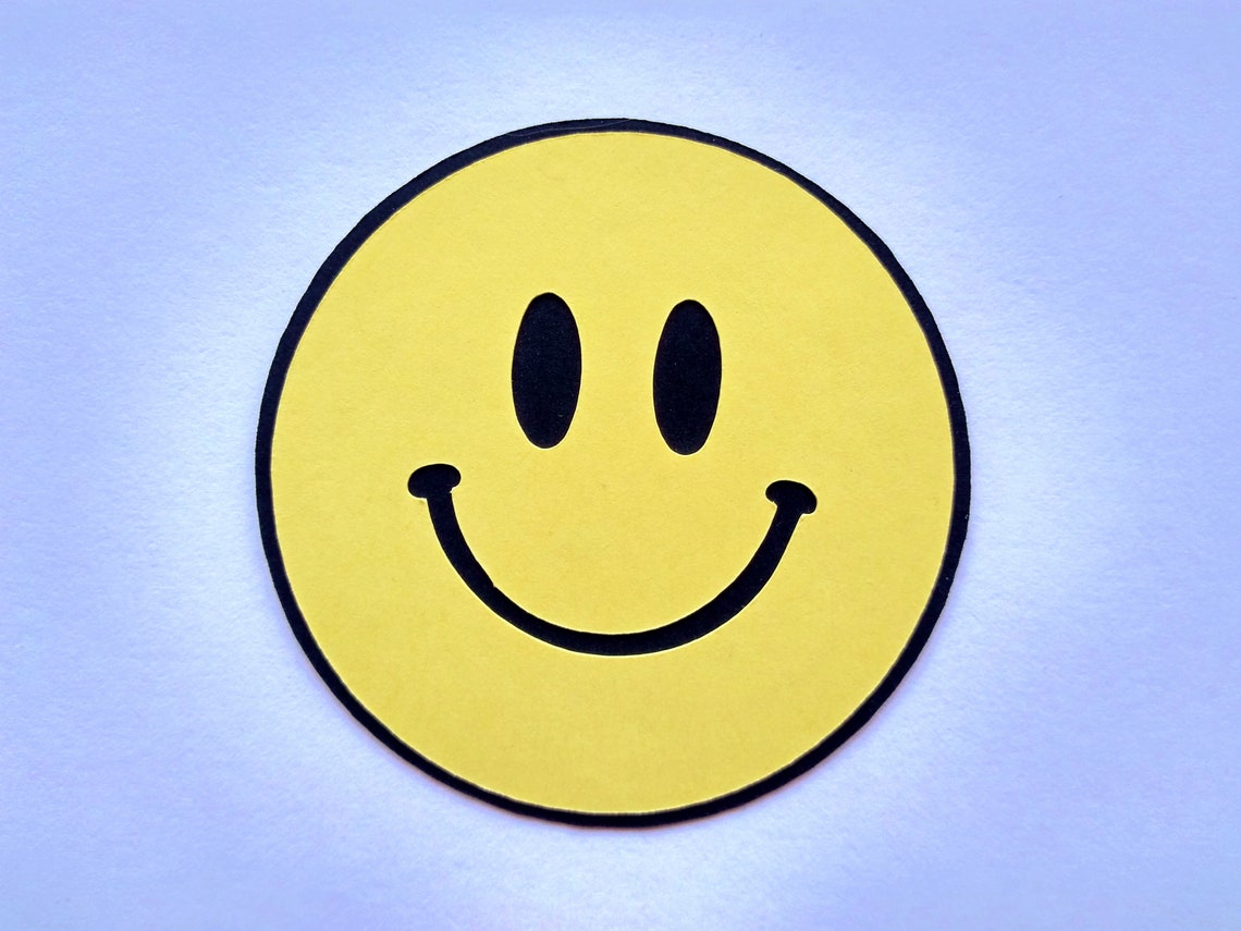 Happy Face Die Cut Paper Smiley Face Card Decoration Set | Etsy