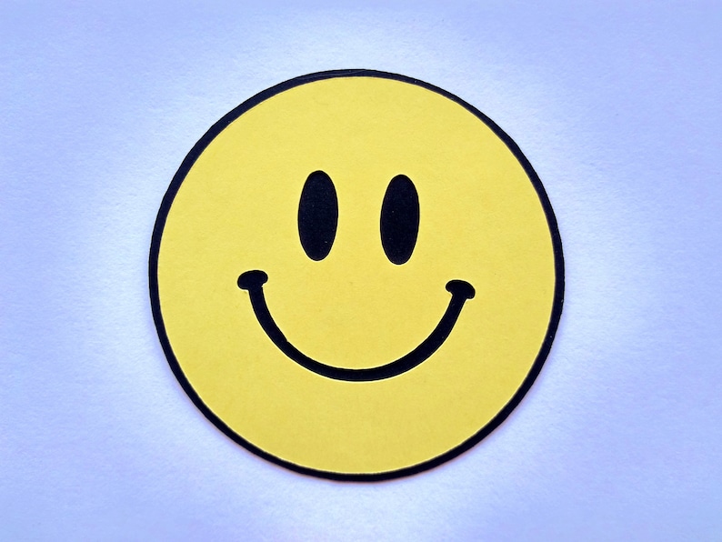 Happy Face Die Cut Paper Smiley Face Card Decoration Set | Etsy