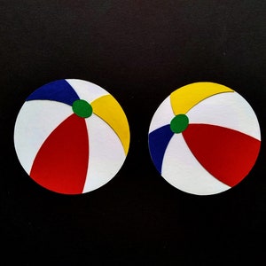 Beach Ball Die Cut, Cardstock Party Decor (set of 6) - Etsy