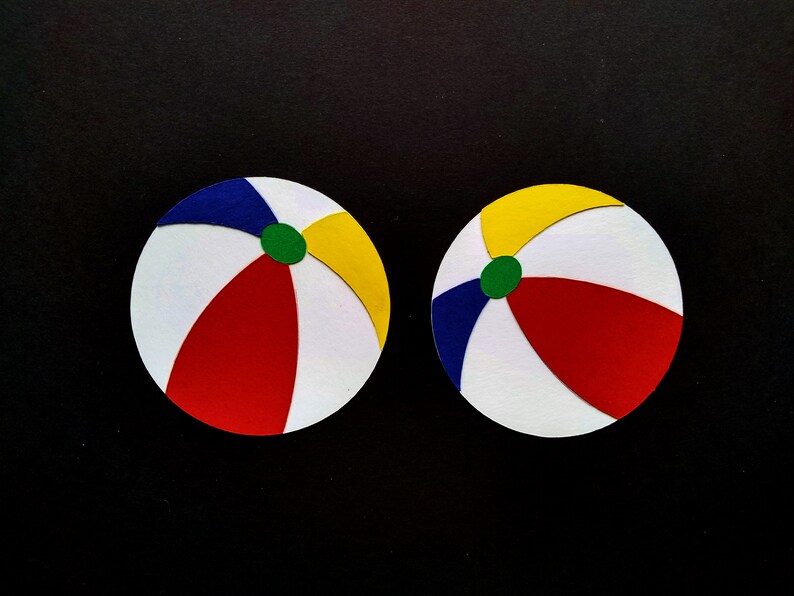 Beach Ball Die Cut Beach Party Decor Beach Ball Cutout Set | Etsy