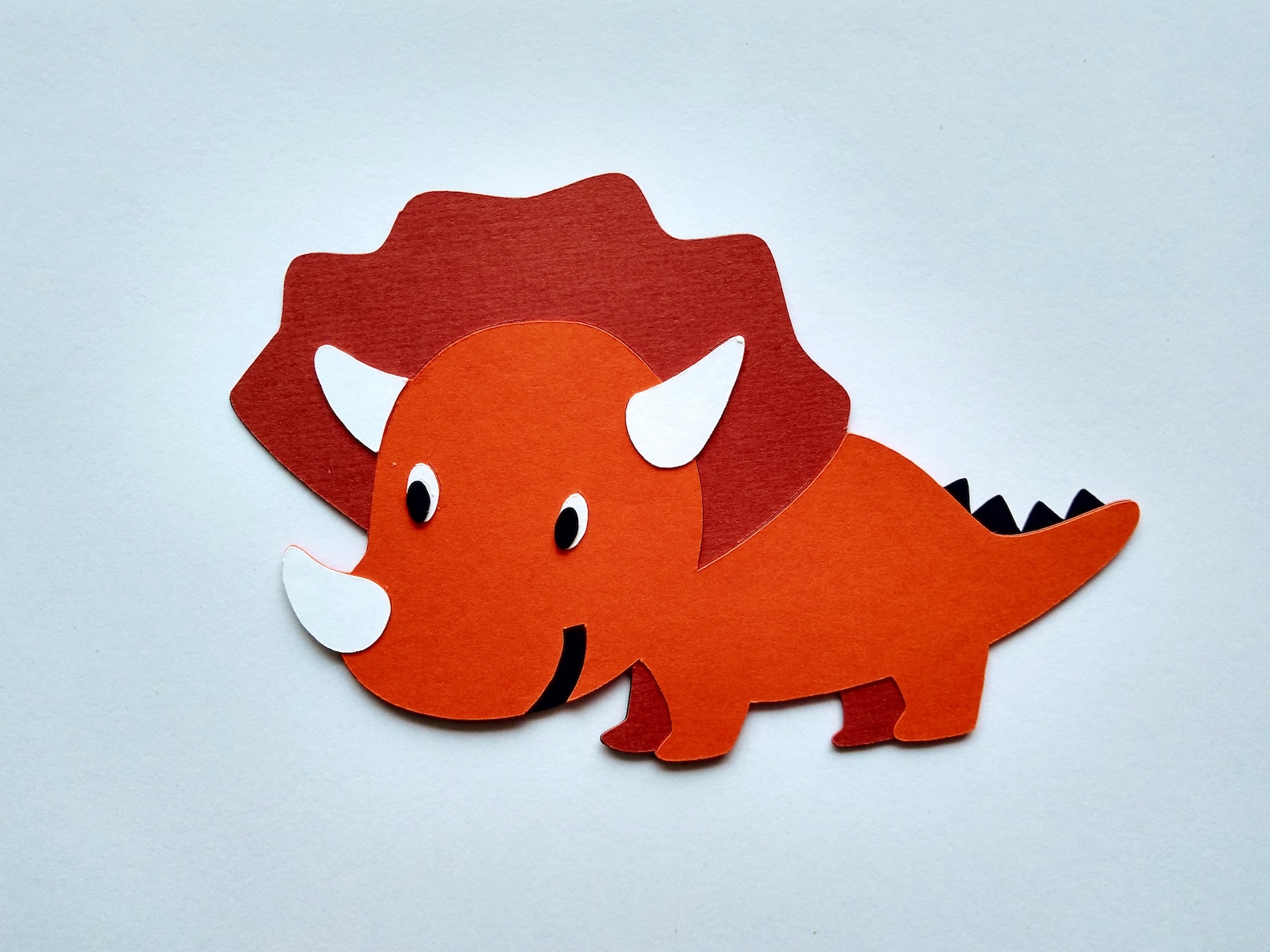 Paper Triceratops Dinosaur Cutout Paper Dinosaur Set of 4 - Etsy