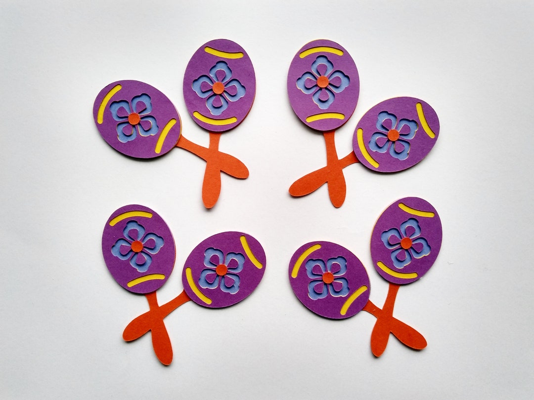 Die Cut Maracas, Paper Maracas - Set of 4 - Etsy