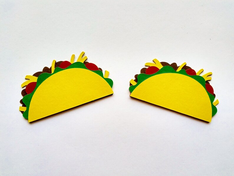 Taco Cutouts Die Cut Tacos Set of 6 - Etsy Australia