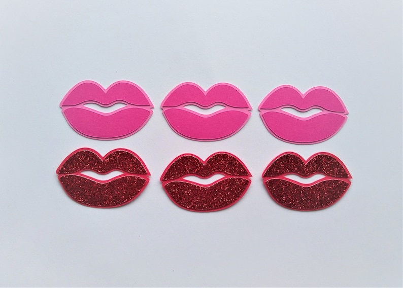 Red Lips Paper Lips Die Cut Lips Set of 6 - Etsy