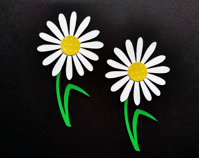 Daisy Die Cuts: Paper Flower Embellishments - Pkg of 6 - Etsy