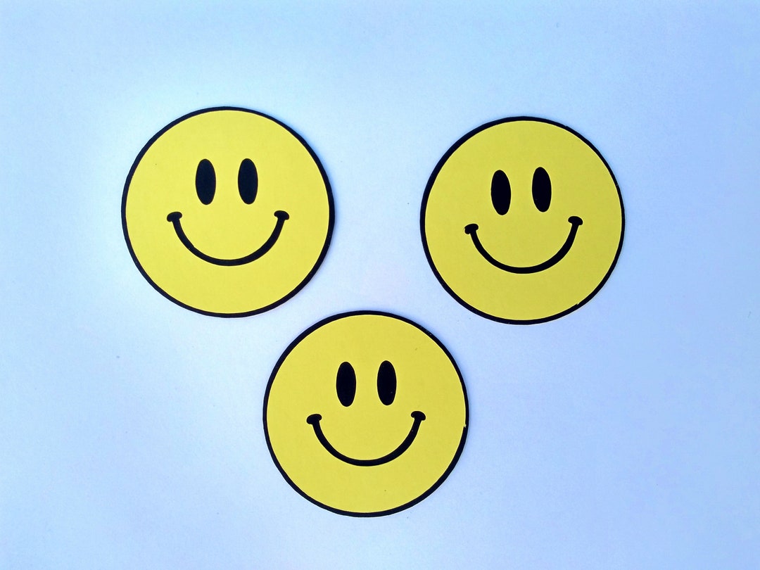 Happy Face Die Cut Paper Smiley Face Card Decoration Set - Etsy