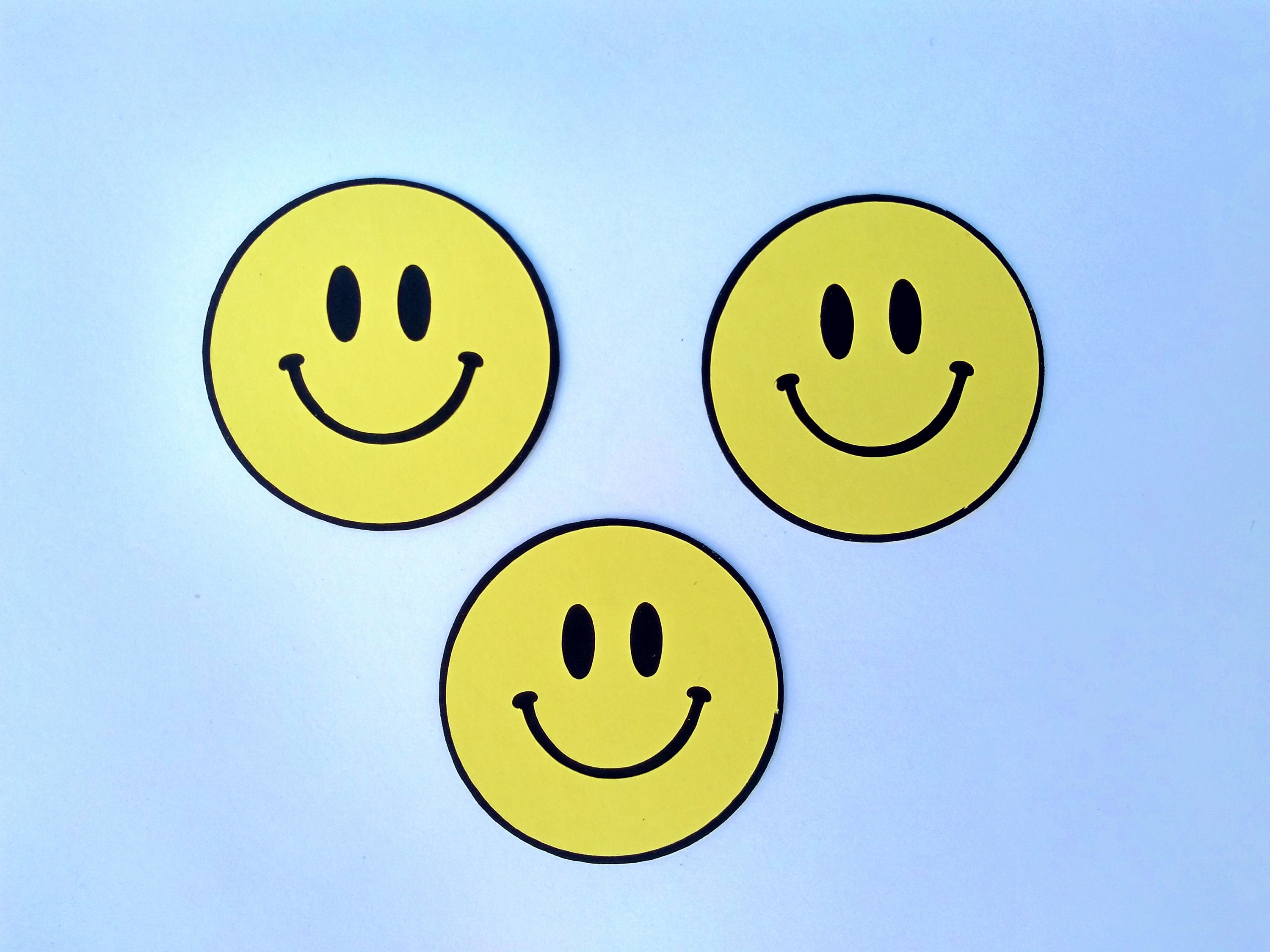 Happy Face Die Cut Paper Smiley Face Card Decoration Set - Etsy Canada