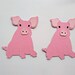 Piglet Die Cut, Pig Cutout, Paper Pig Set of 4 - Etsy
