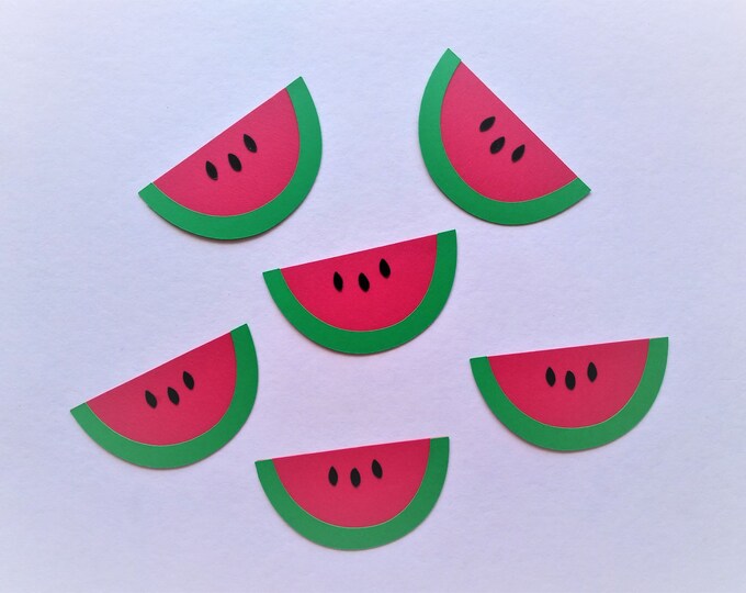 Watermelon Die Cut, Beach Party Decoration, Watermelon Cutout Set of 6 ...