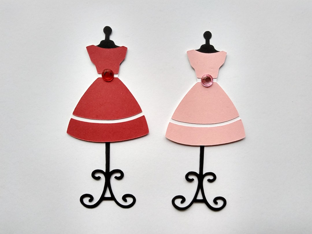 Dress Die Cut, Dressmaker Form - Set of 4 - Etsy
