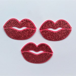 Red Lips, Paper Lips, Die Cut Lips - Set of 6 - Etsy
