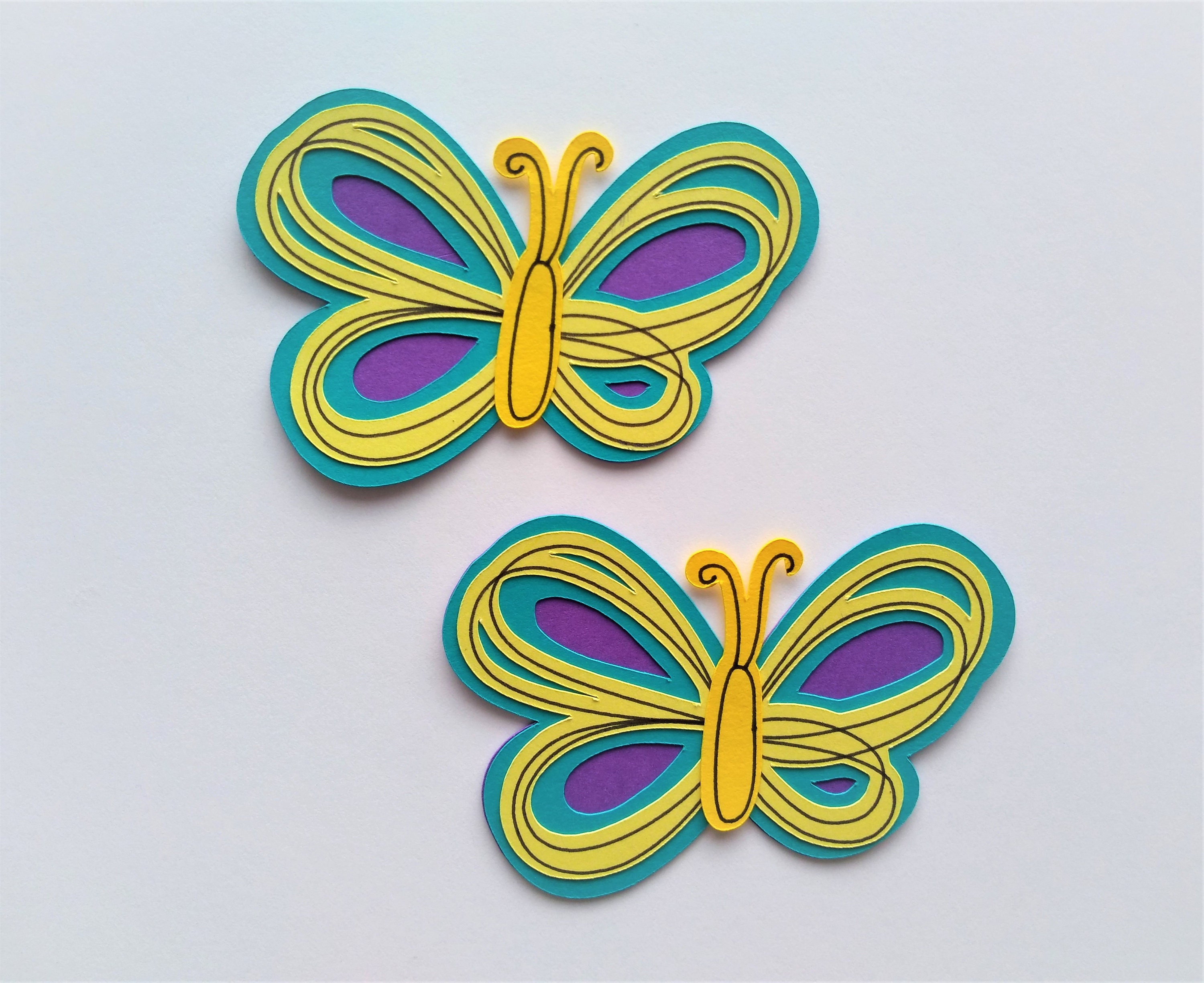 Butterfly Die Cut Butterfly Decoration Paper Butterflies | Etsy