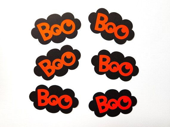Boo Die Cut Halloween Decoration Set of 6 - Etsy