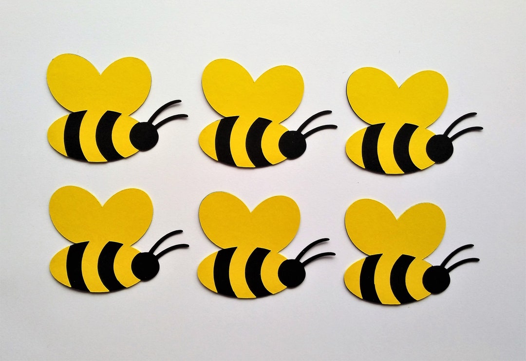 Bumble Bee Cutout, Die Cut Bee - Set of 6 - Etsy