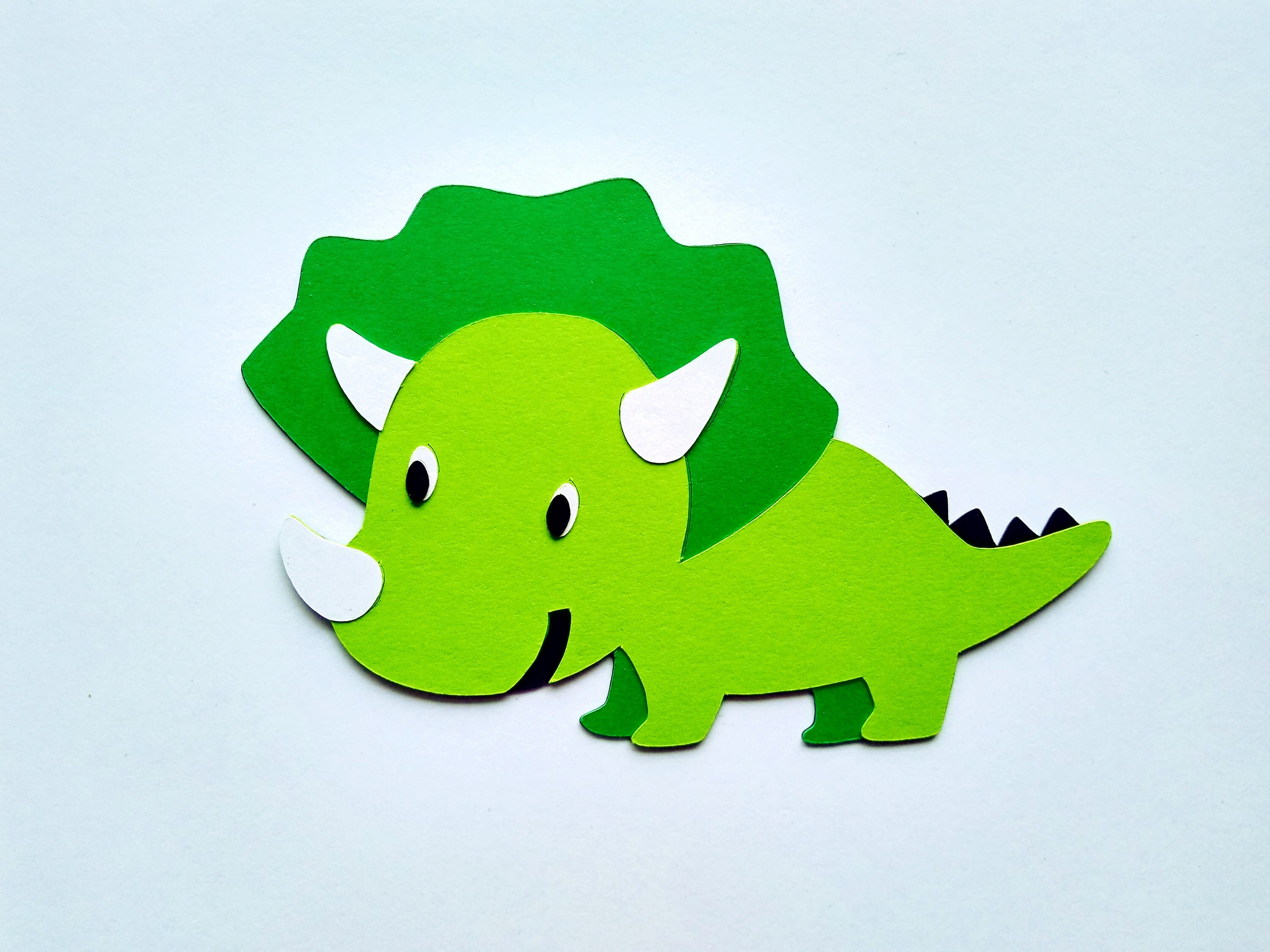 Paper Triceratops Dinosaur Cutout Paper Dinosaur Set of 4 - Etsy