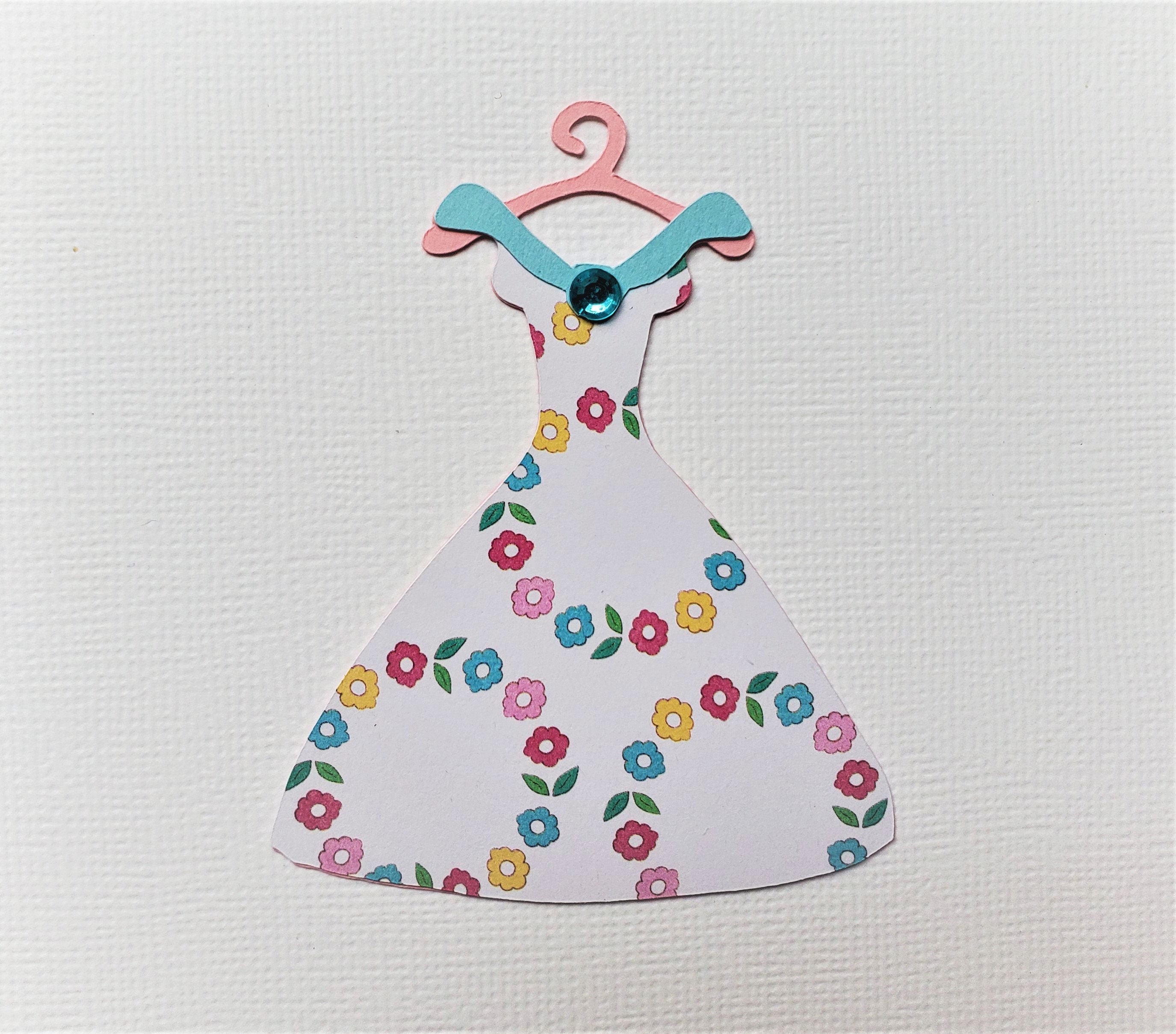 Die Cut Dress Flowered Paper Dress Set of 5 - Etsy