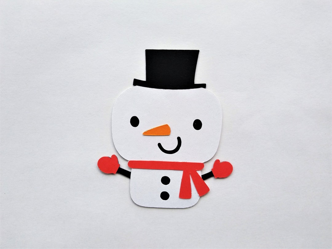 Snowman Die Cut, Paper Snowman Decoration - Set of 6 - Etsy