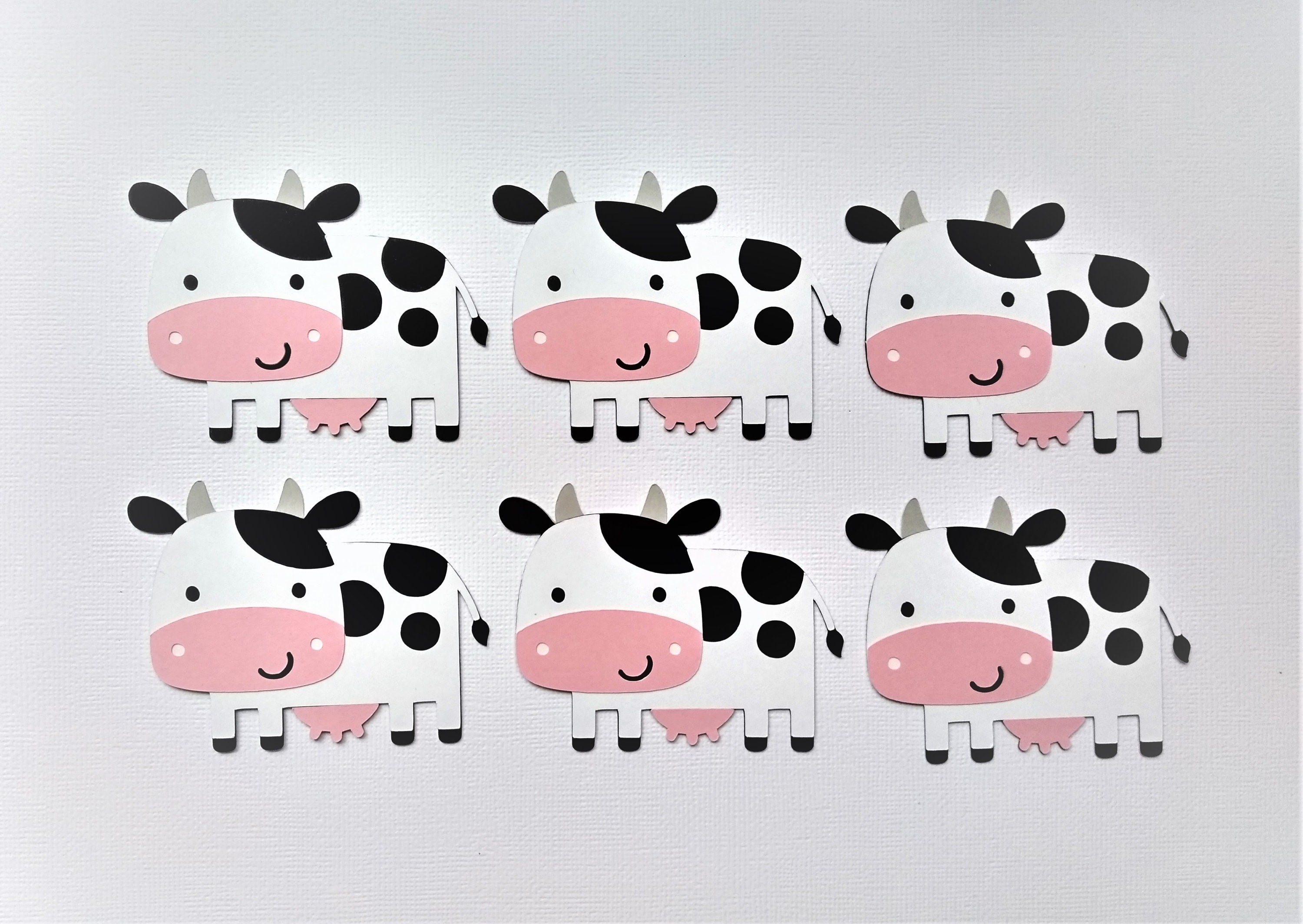 Paper Cow Farm Animal Animal Die Cuts Set of 6 - Etsy