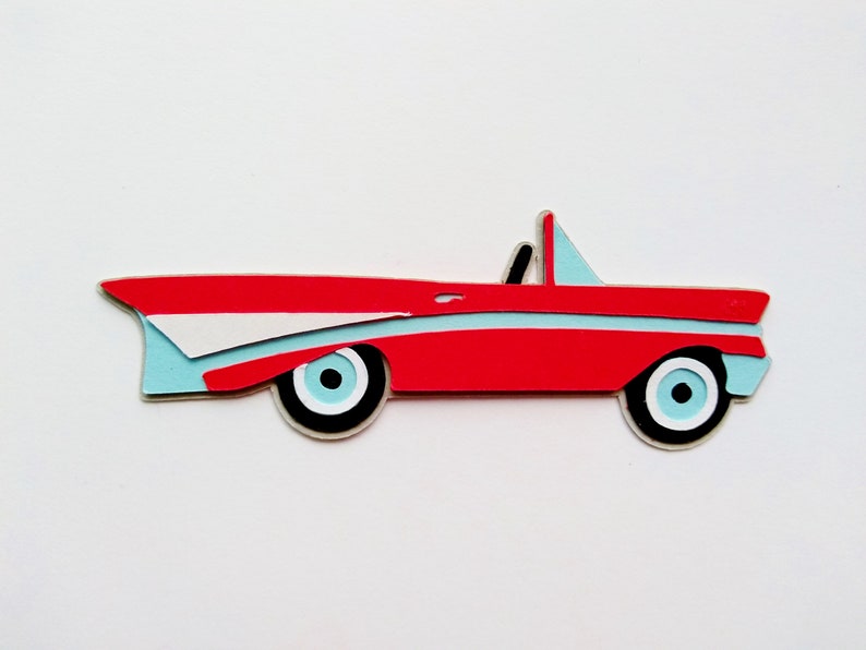 Classic Car Die Cut Vintage Car Cutout Set de 4 | Etsy