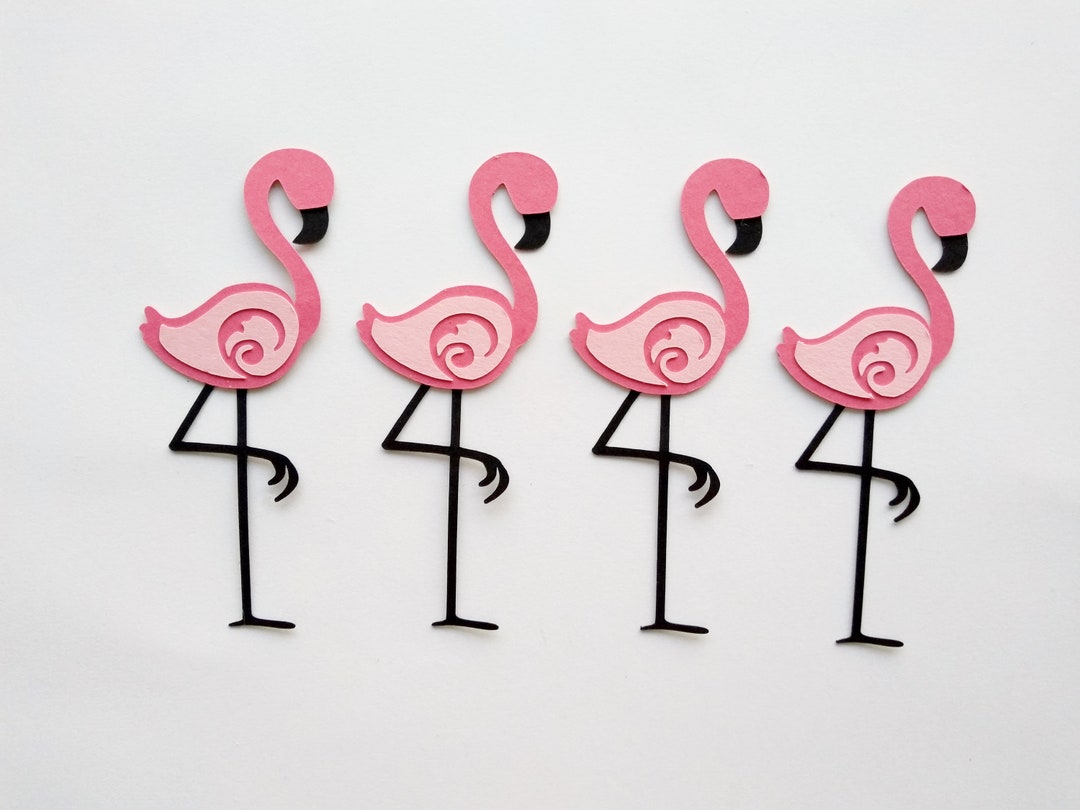 Paper Pink Flamingo, Flamingo Die Cut - Set of 4 - Etsy