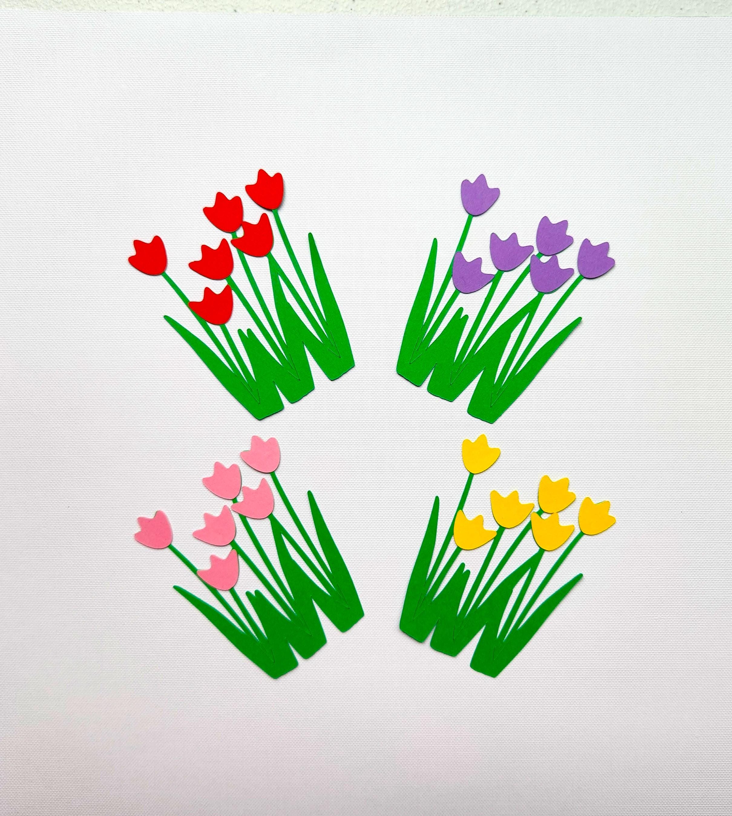 Paper Tulips, Die Cut Tulips - Set of 4 - Etsy