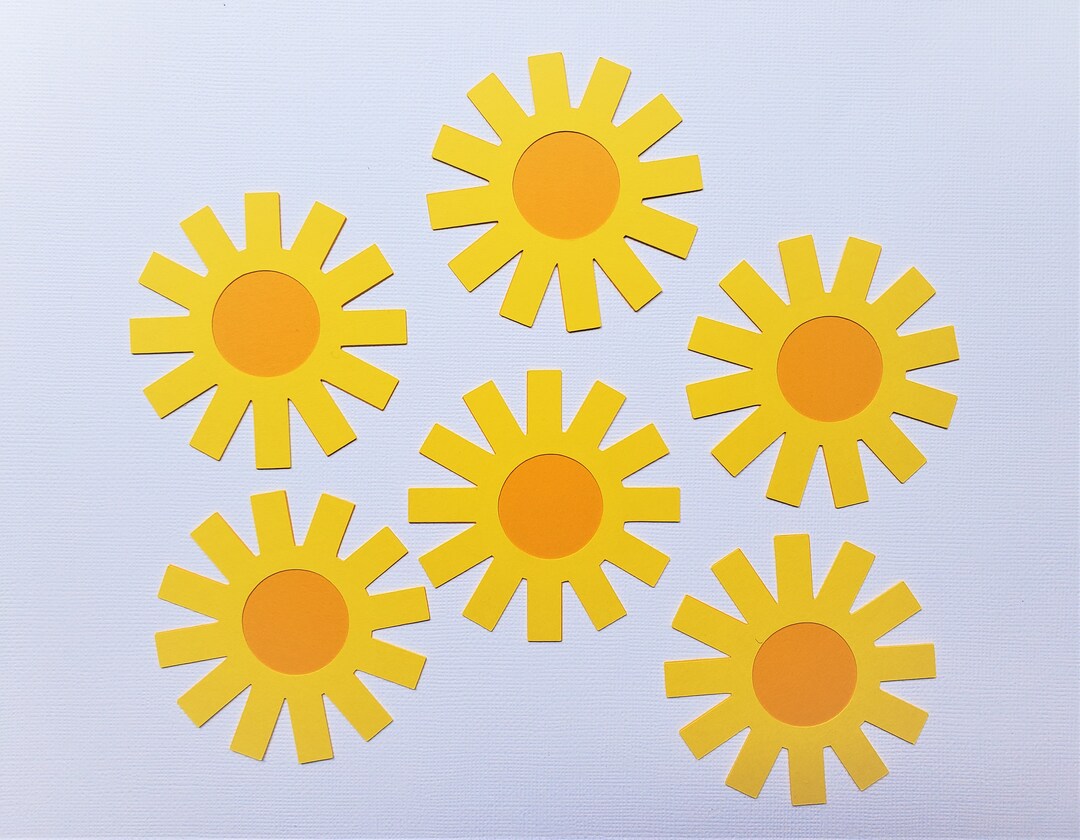 Sunshine Die Cut, Paper Sun, Summer Decorations - Set of 6 - Etsy