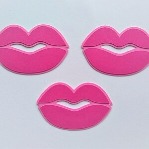 Red Lips, Paper Lips, Die Cut Lips - Set of 6 - Etsy