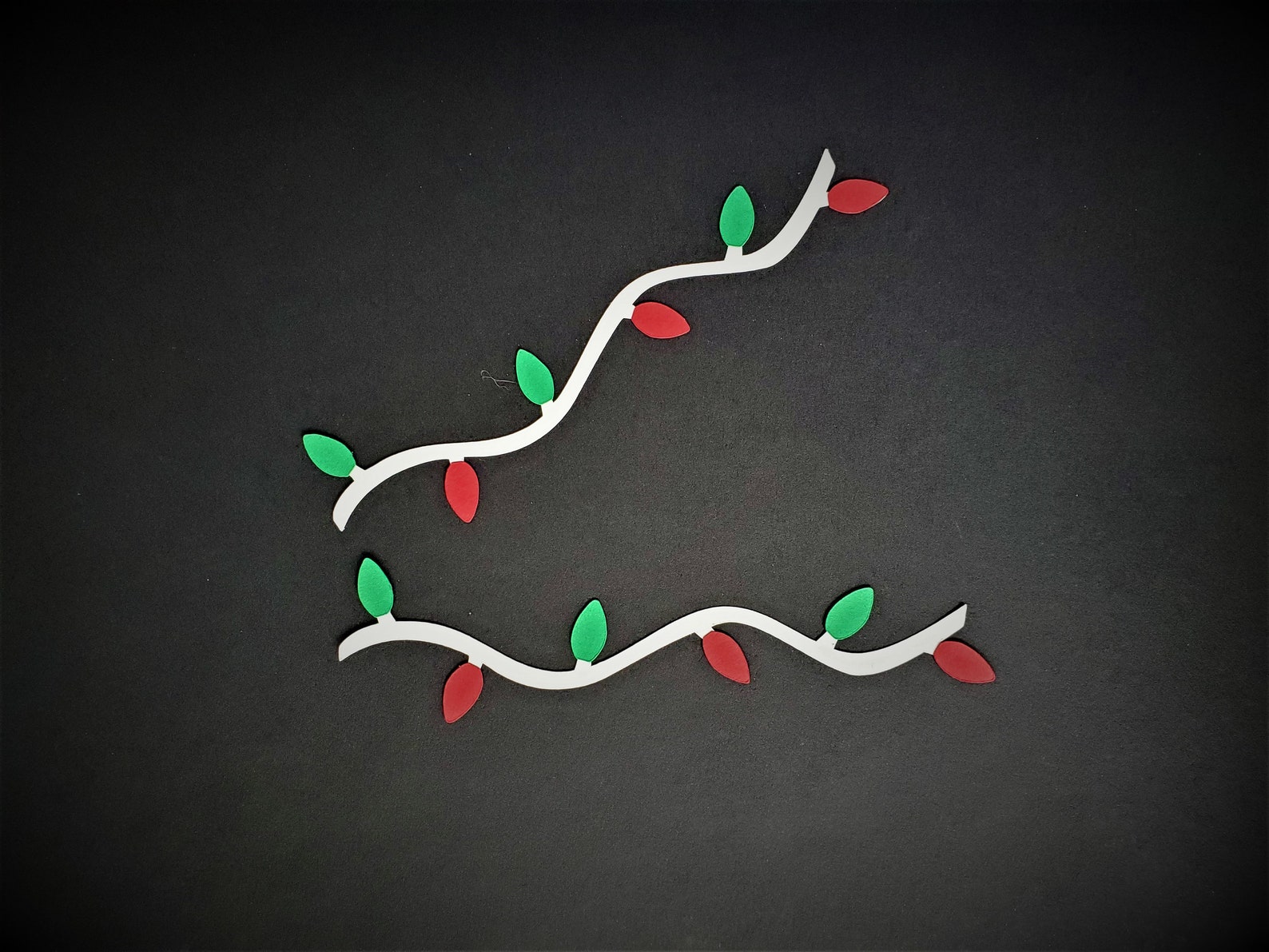 Paper Christmas Lights, Christmas Decorations, Light Die Cuts - Set of ...