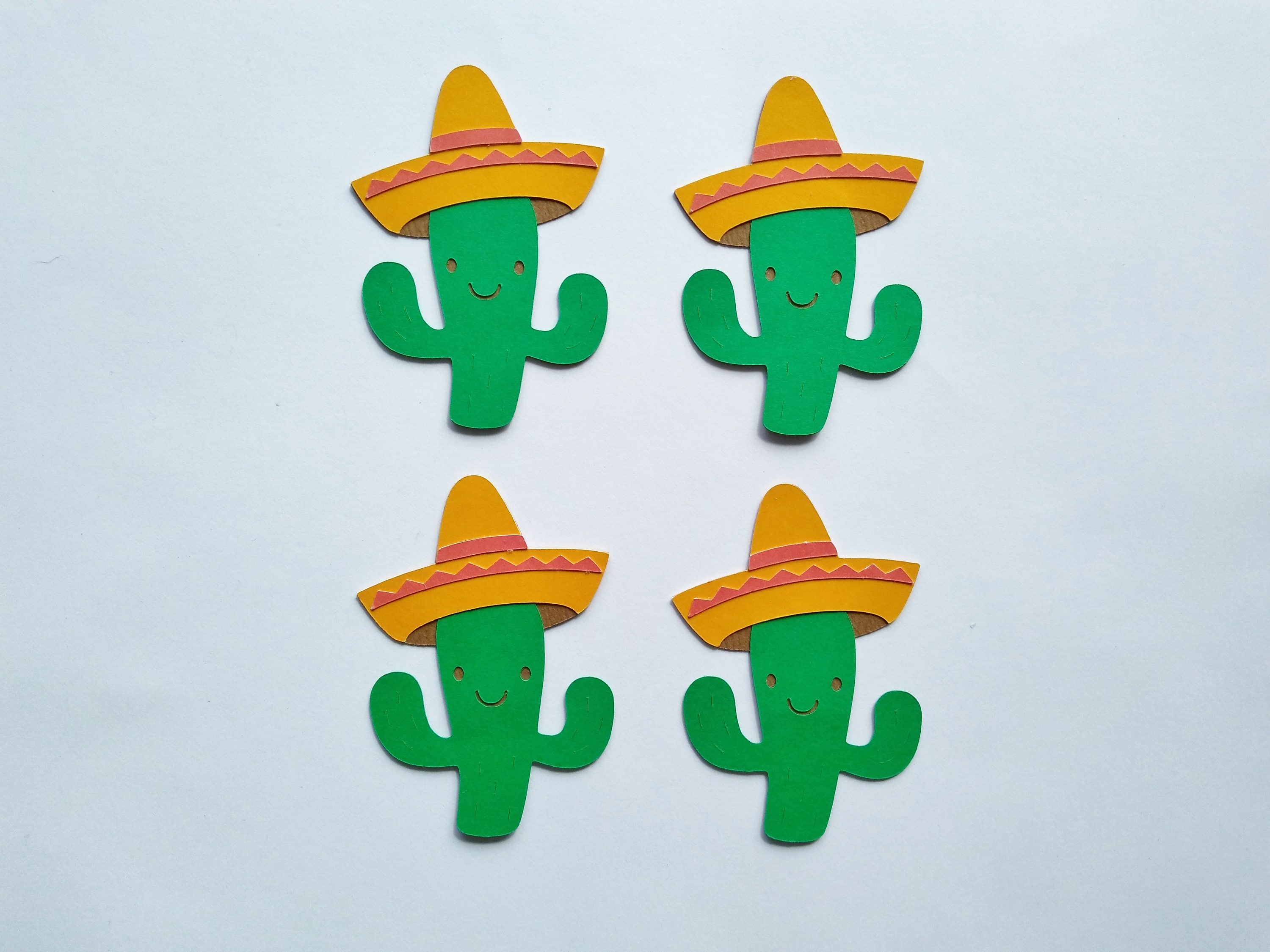 Die Cut Cactus, Paper Cactus, Fiesta Decor - Set of 4 - Etsy
