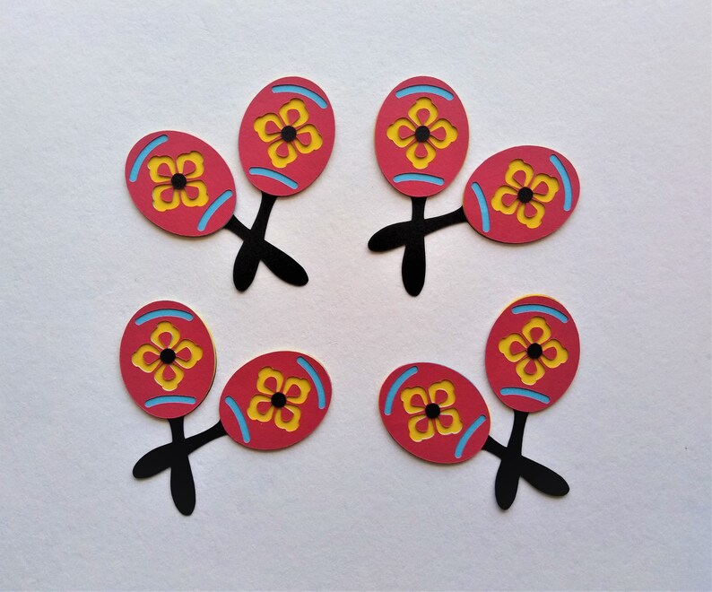 Die Cut Maracas, Paper Maracas - Set of 4 - Etsy