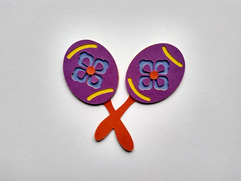 Die Cut Maracas, Paper Maracas - Set of 4 - Etsy