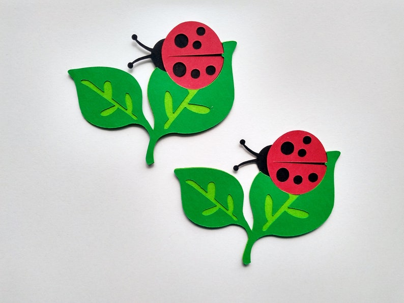 Ladybug Cutout Paper Ladybug Ladybug Die Cut Set of 6 - Etsy