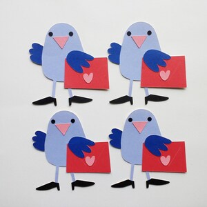 Paper Blue Bird, Bird Cutout, Die Cut Bird, Card Decoration Set of 6 - Etsy