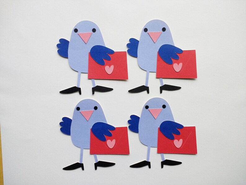 Paper Blue Bird Bird Cutout Die Cut Bird Card Decoration | Etsy